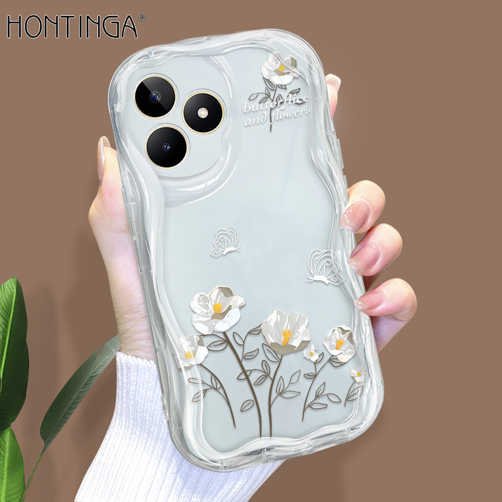 Hontinga for Realme C51 C53 Realme Note 50 Back Cover Multicolor Flower ...