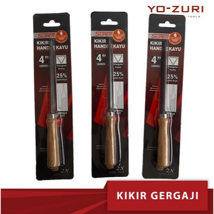 Kikir Besi Kayu 10 Cm 4 Inch / Alat Kikiran Mata Gergaji Segitiga ...