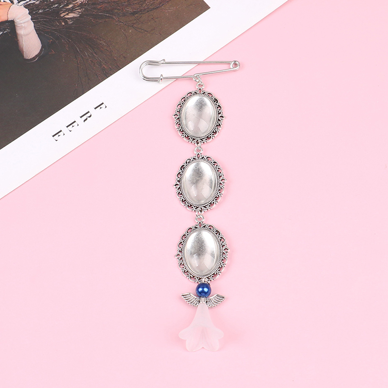 Wedding Bouquet Photo Charm DIY Pin Brooch Lacy Frame Charm Oval ...