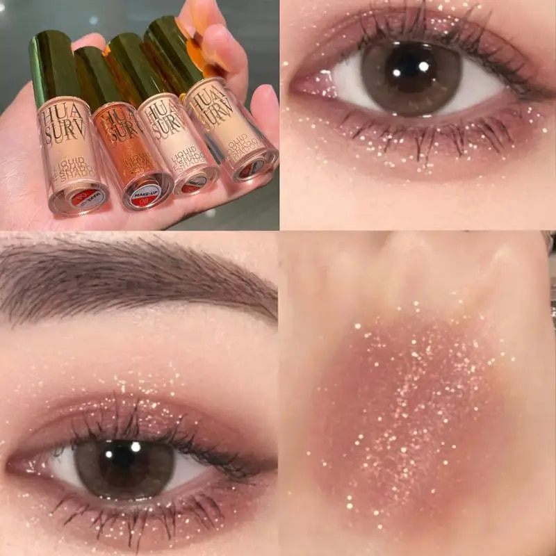 1PC Liquid Eye Shadow Eight-color Glitter Sequins Pearlescent Polarized ...