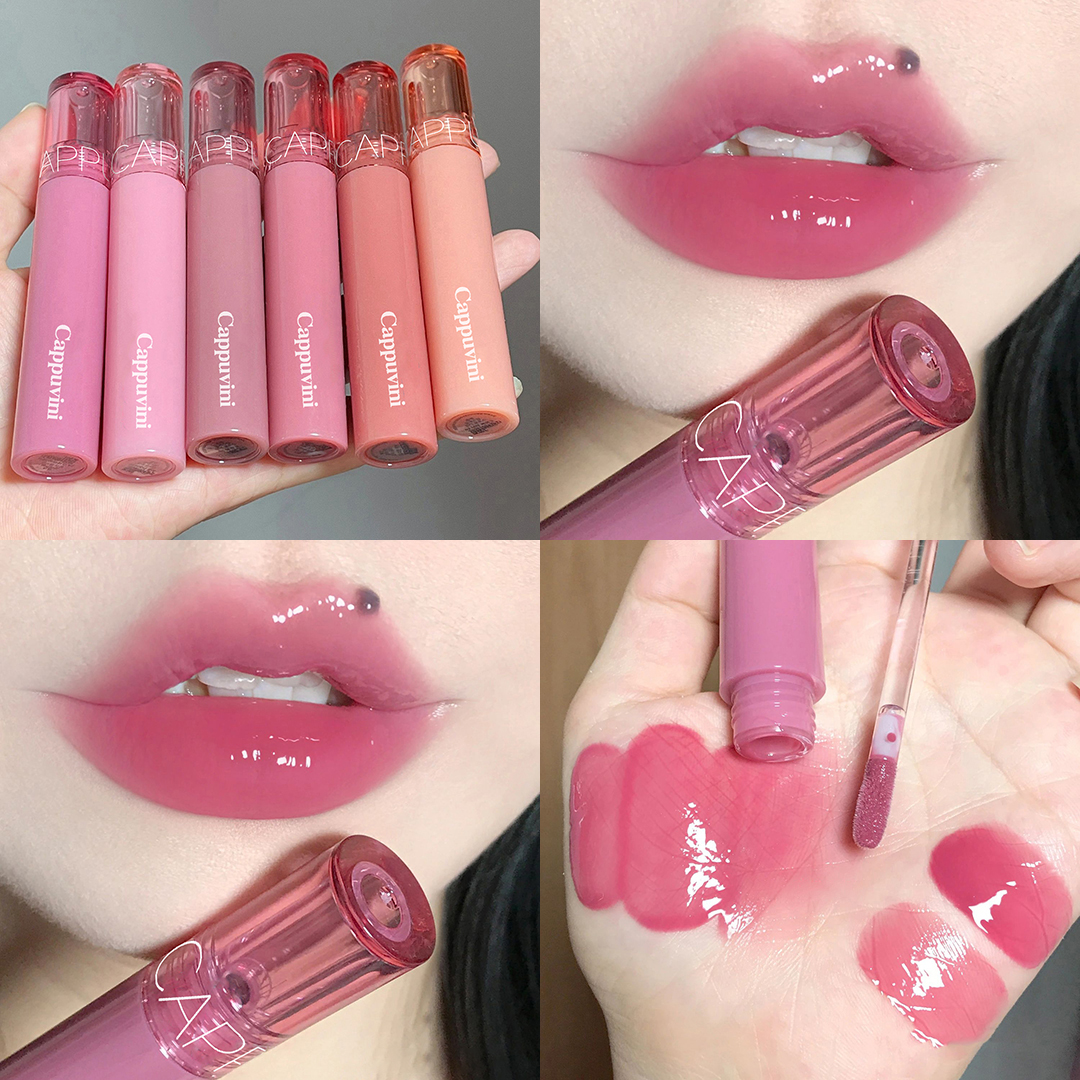 Cappuvini Makeup Juice Lip Glaze Moisturizing Lip Stain Summer Water ...