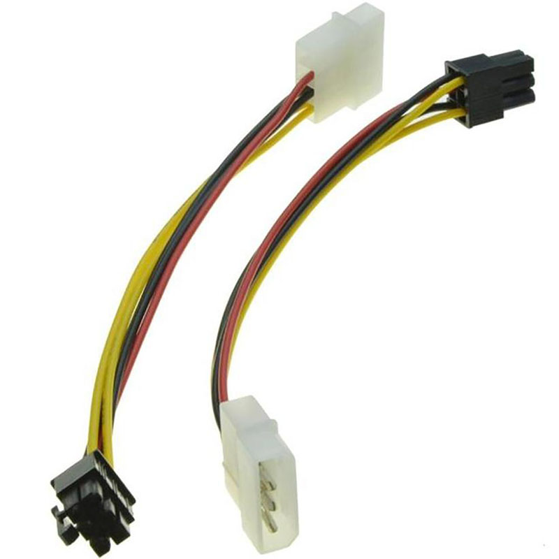 Molex Adapter Cable 4 Pin to 6 Pin PCIe Power Connector 17.5cm - Khaki ...