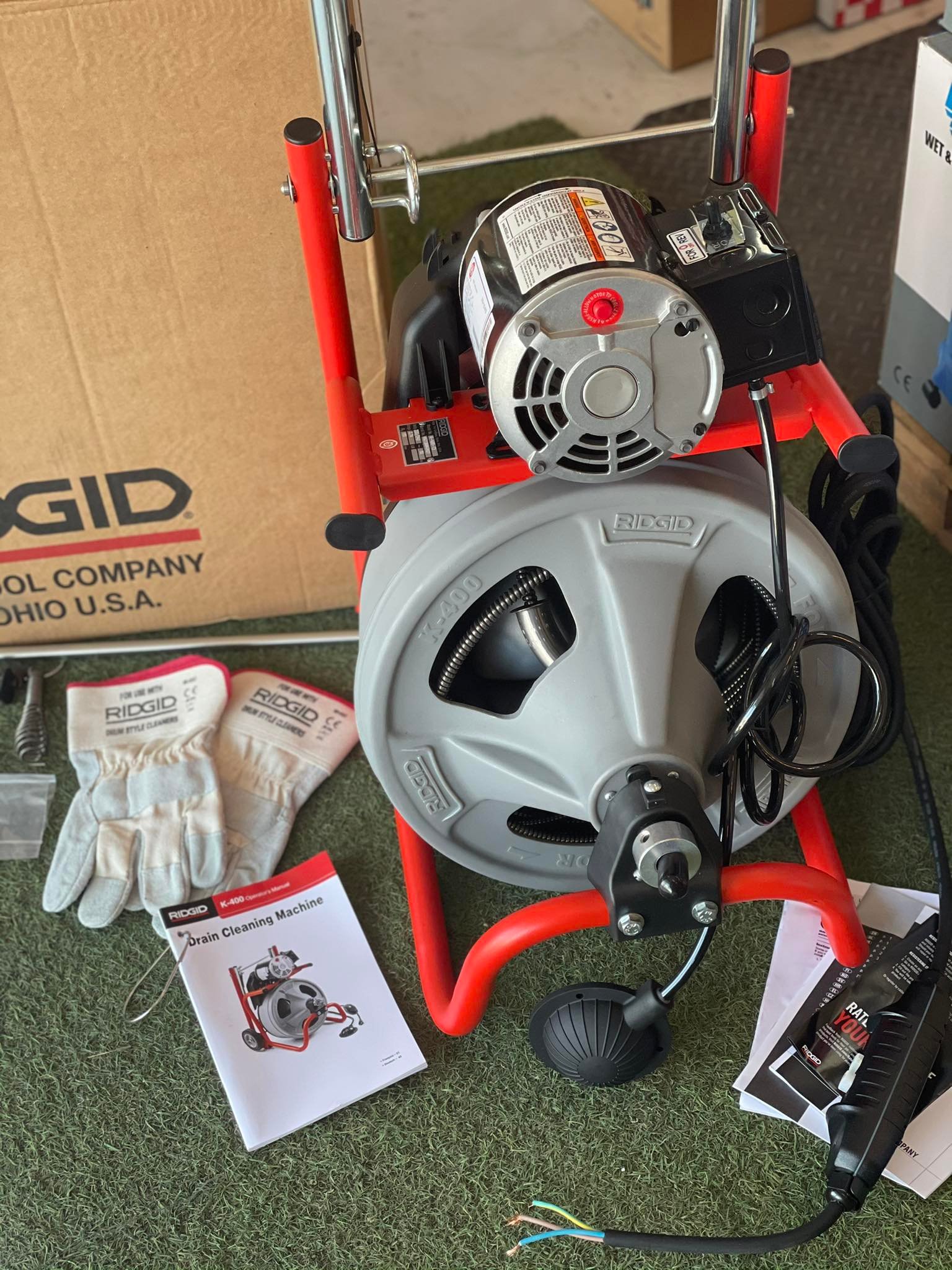 RIDGID Drain Machine Auger K-400 K400 Auger tool for 1-1/2 - 4 Inches ...