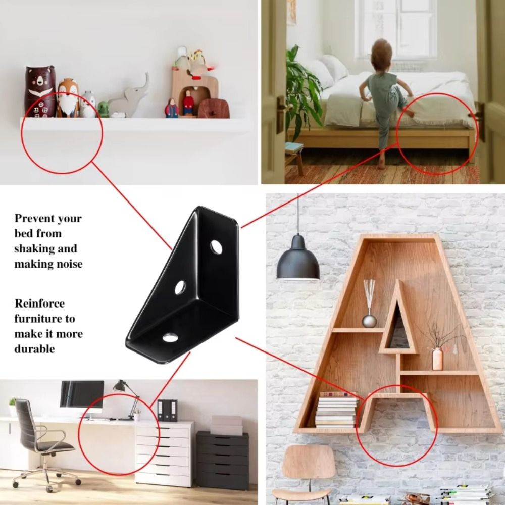8pcs Reinforcement Accessories Heavy Duty Steel Angle Corner Brackets ...