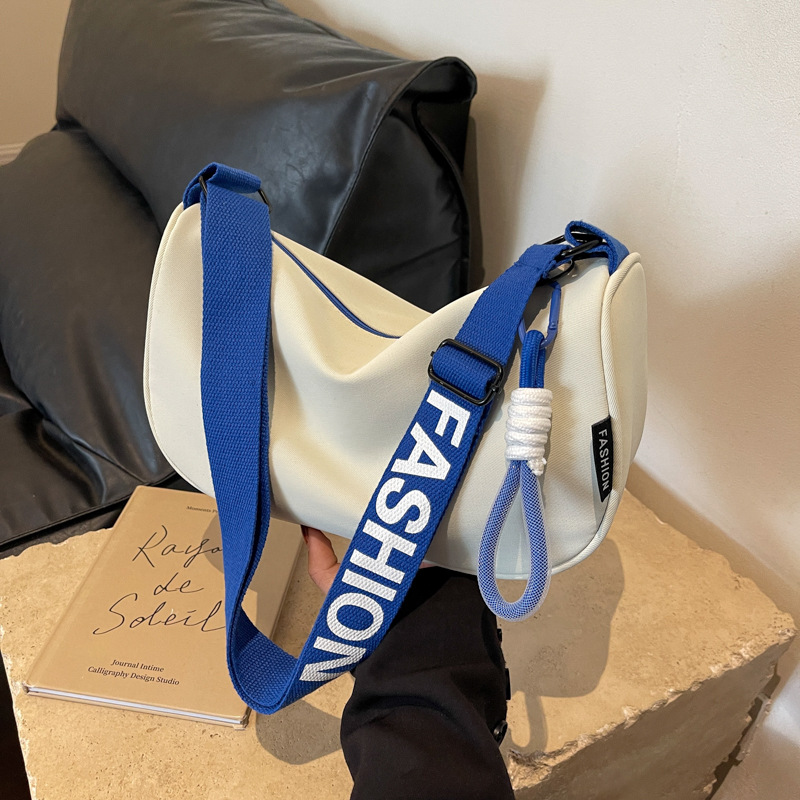 QFDI กระเป๋าสะพายไหล่ลมกีฬาลำลองใหม่กระเป๋าทรงเกี๊ยวผ้าอ๊อกซ์ฟอร์ดความ ...