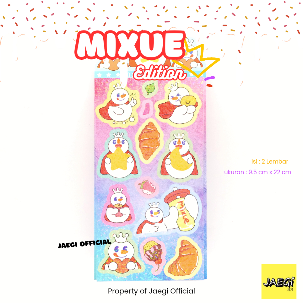 JAEGi - Sticker Mixue Aesthetic Box isi 100 Pcs Premium | Lazada Indonesia