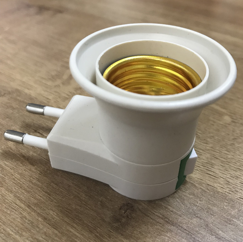 E27 LED Light Socket To Plug Holder Adapter Converter on off Bulb Lamp ...