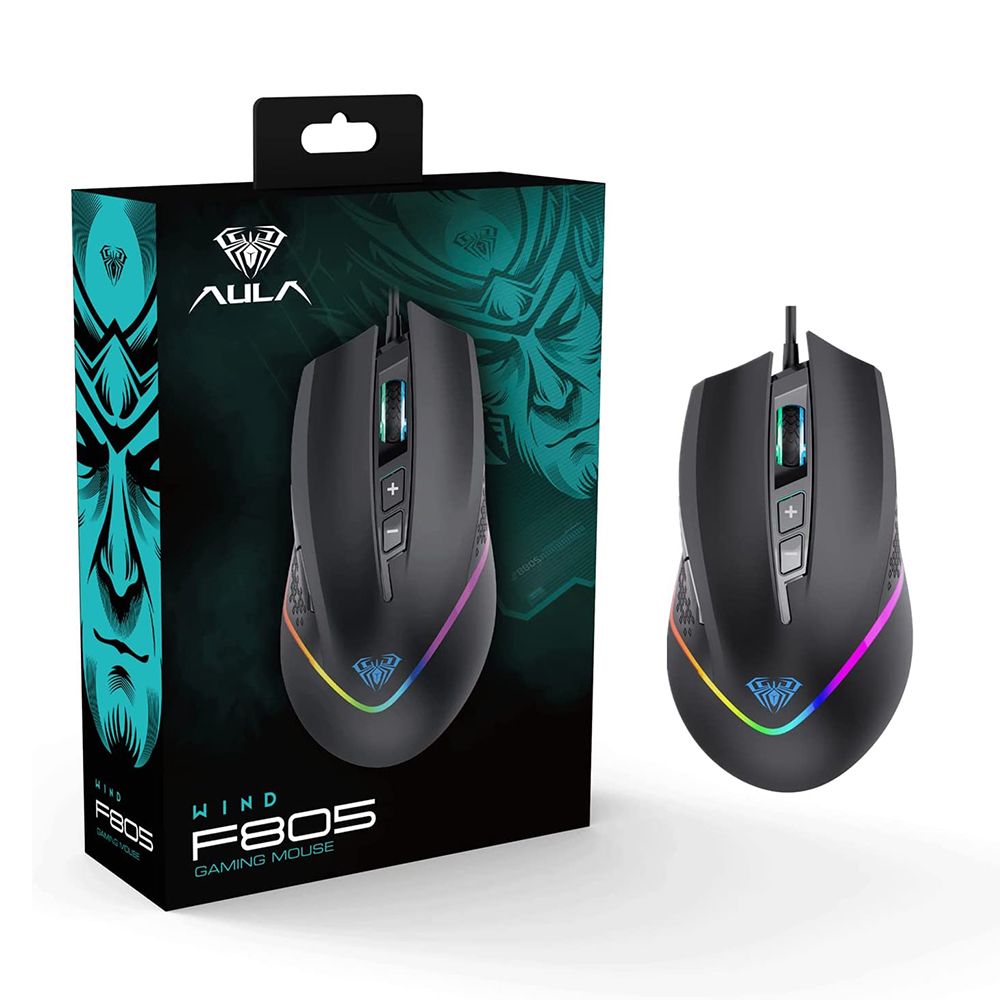 Aula Wind F805 F810 6400DPI RGB Backlight USB Wired Gaming Mouse | Lazada PH
