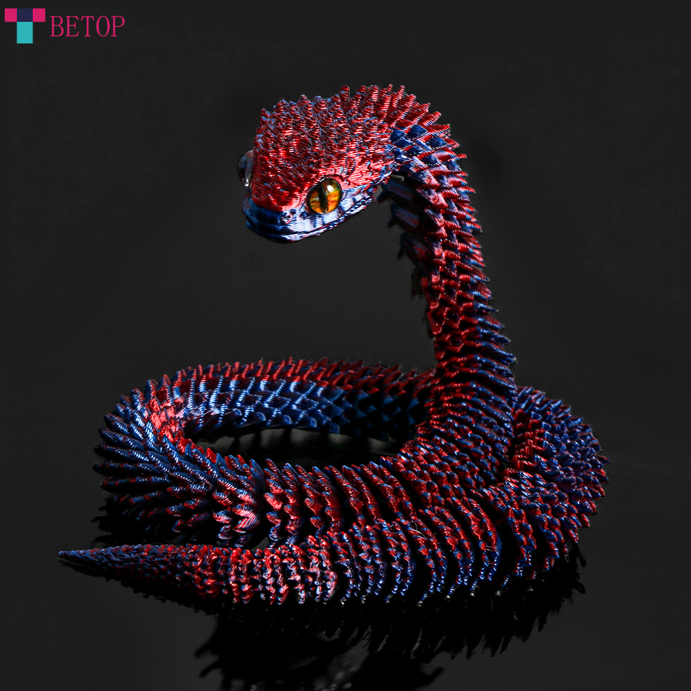 Betop Luminous 30cm 3D Printed Cobra Snake Decoration 3D Printed ...