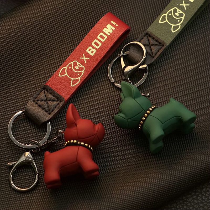 Creative Law Fighting Dog Cartoon Keychain Cute Pit Bull Shiba Inu Doll ...