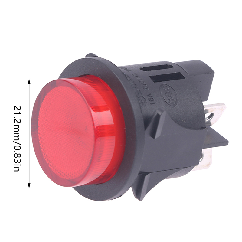 Red Push Button Switch With Light 4 Pins Touch Power Switch 16A 250V ...