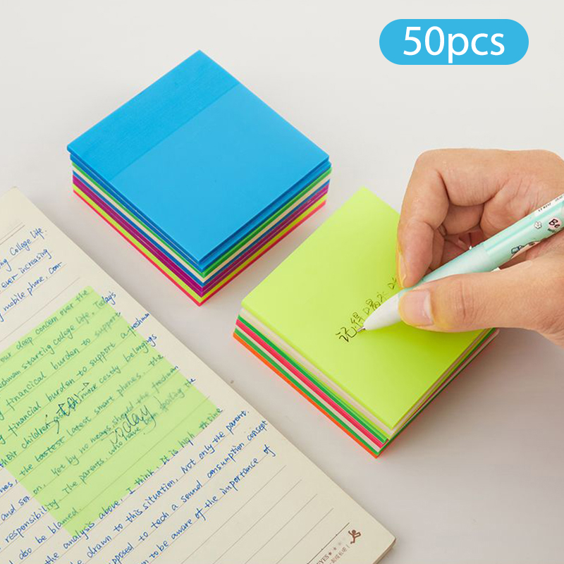 Color Transparency Sticky Note Pads Waterproof Self-Adhesive Memo ...