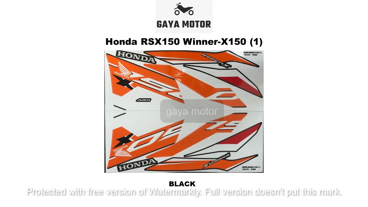 Honda RSX150 Winner-X150 (1) Body Sticker | Lazada