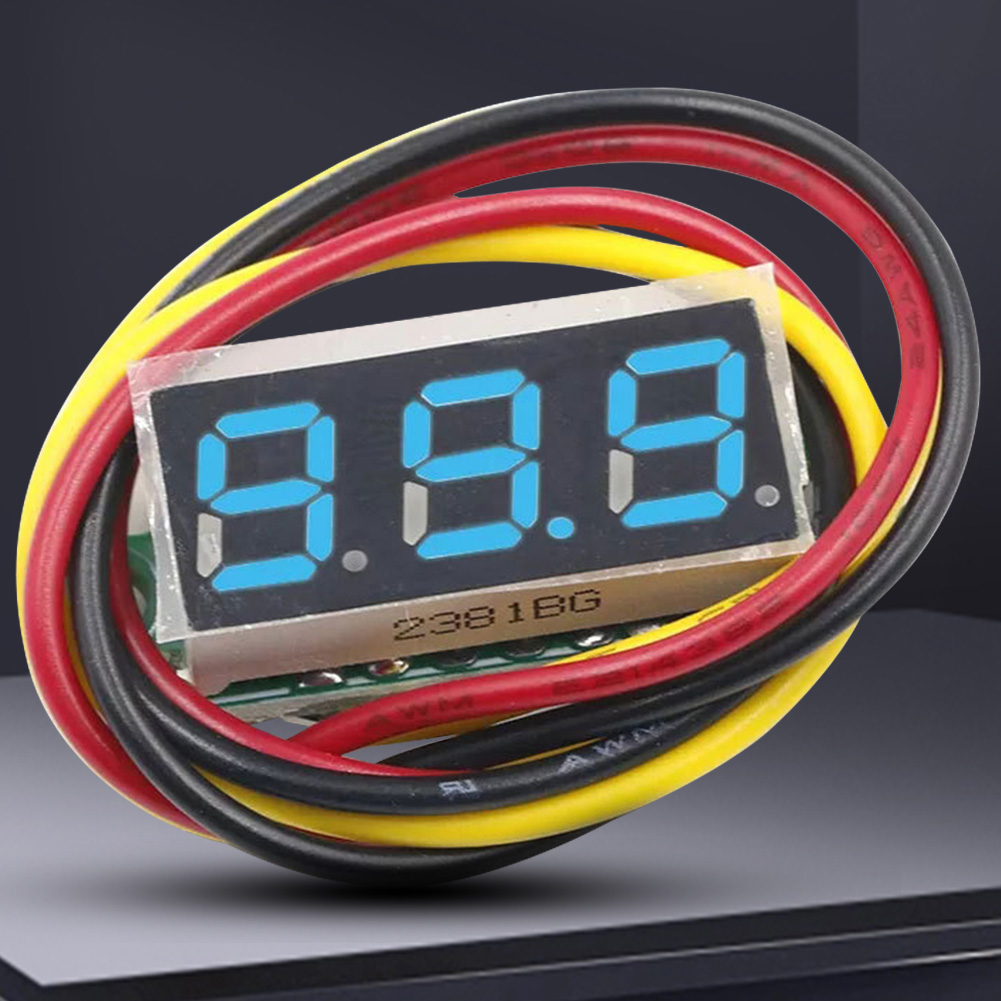 0.28 Inch 3 Wires Digital Voltmeter Dc 0-100v Voltage Tester Mini Dc ...