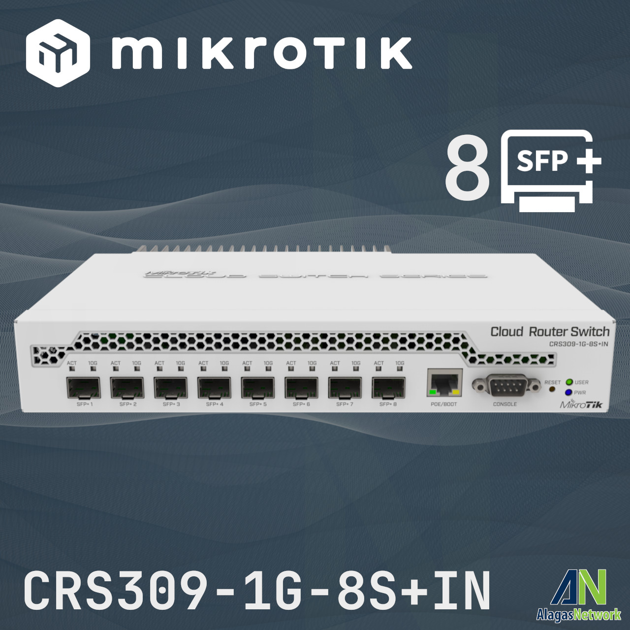 MikroTik Cloud Router Switch CRS309-1G-8S+IN | 8x 10Gbps SFP+, 1x ...