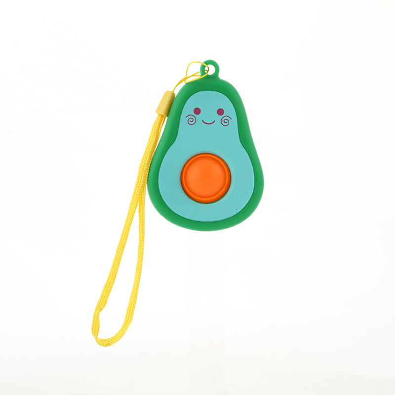 3pcs Dimple Fidget Toy Silicone Push Bubble Avocado Pendant Autism ...