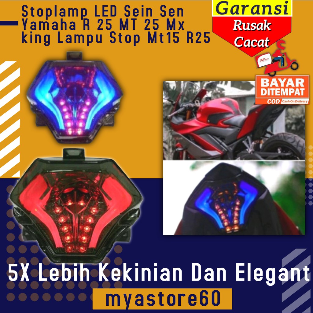 Stoplamp LED Sein Sen Yamaha R 25 MT 25 Mx king Lampu Stop Aksesoris Variasi Yamaha Mt15 R25 ...