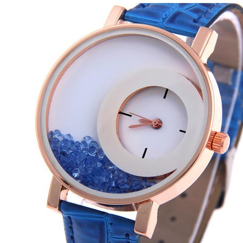 Broken Diamond Large Dial Student Watch Casual Fashion Versatile Women ...