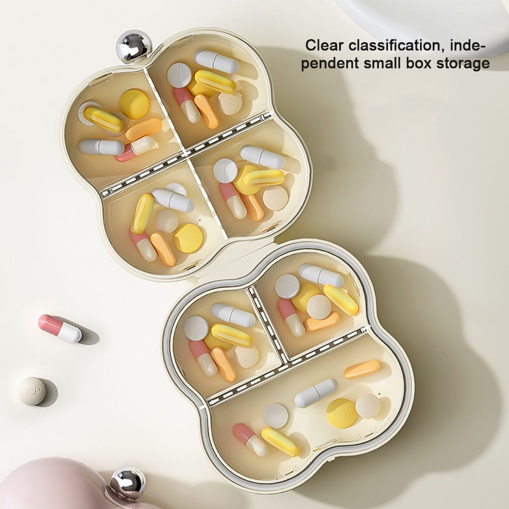 JM Portable 7-day Portable Medicine Box Divided Into Compartments ...