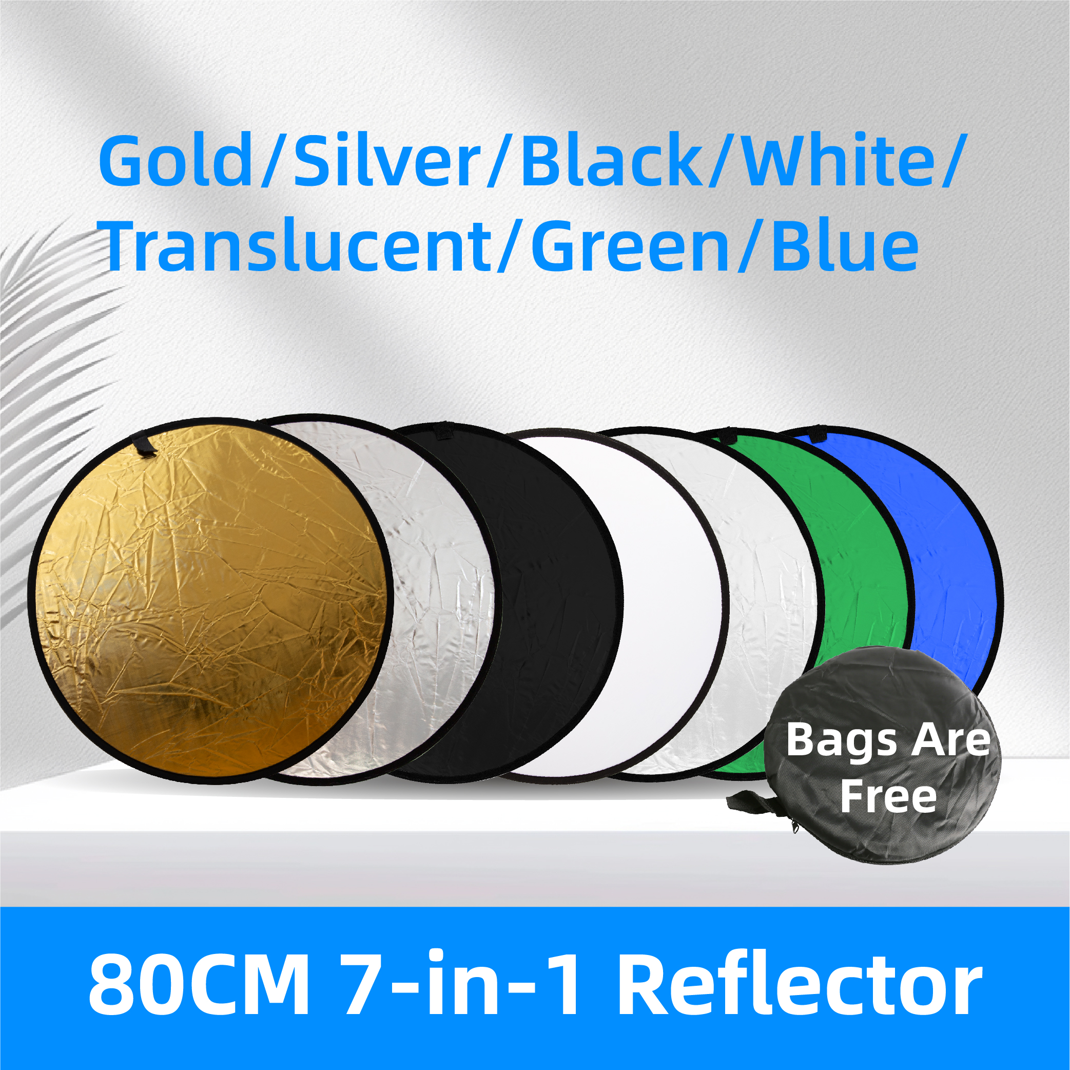 【Hot New Release】 RF01 5in1 Collapsible Round Photography Reflector ...