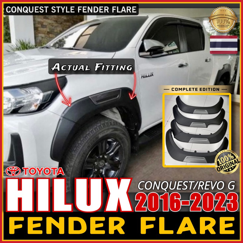 TOYOTA HILUX REVO G/CONQUEST 2016-2023 FENDER FLARE | Lazada PH