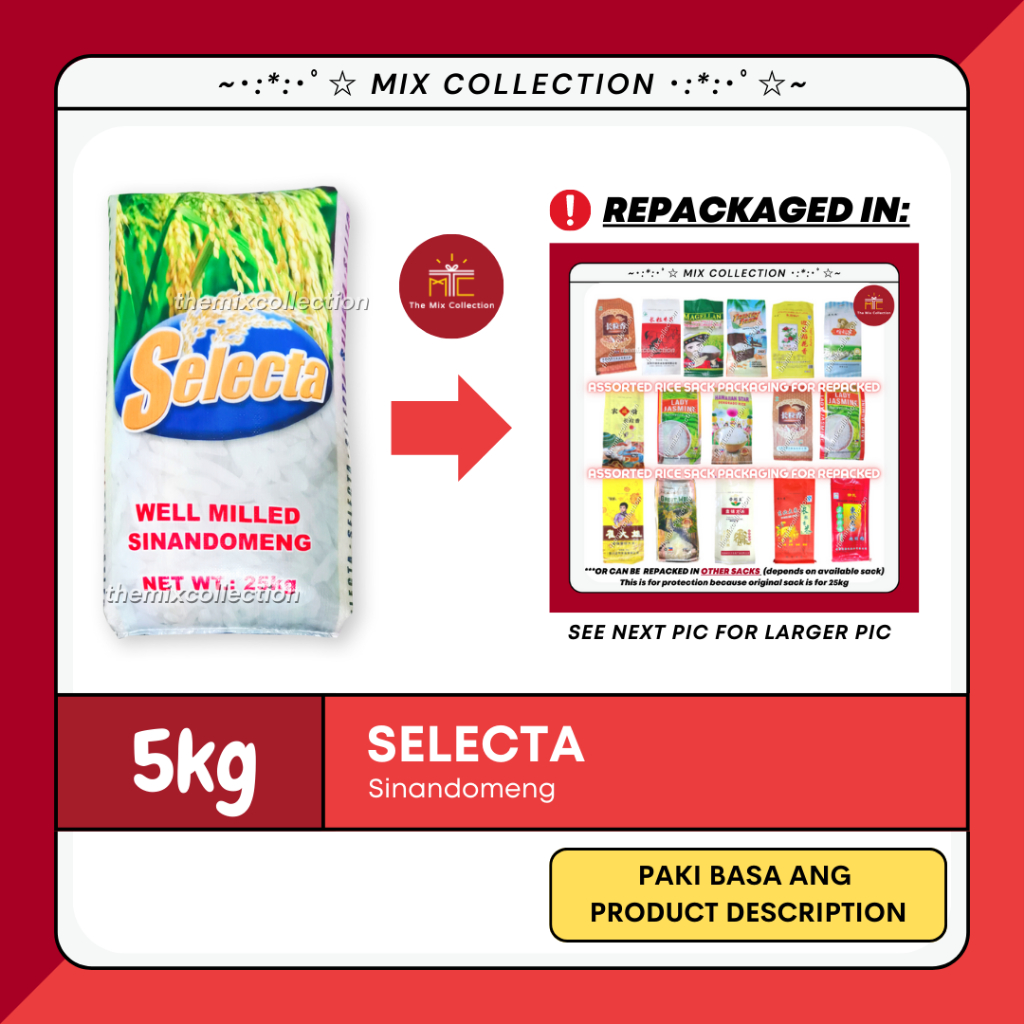 BEST- Selecta Sinandomeng Rice 5kg(Repackaged) | Lazada PH