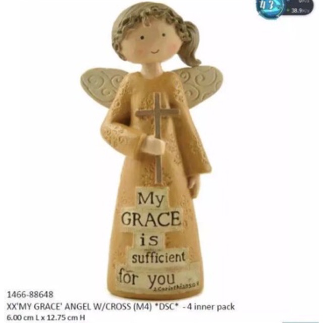88648 Bible verse Polyresin angel figurine with styrofoam, height 13cm ...
