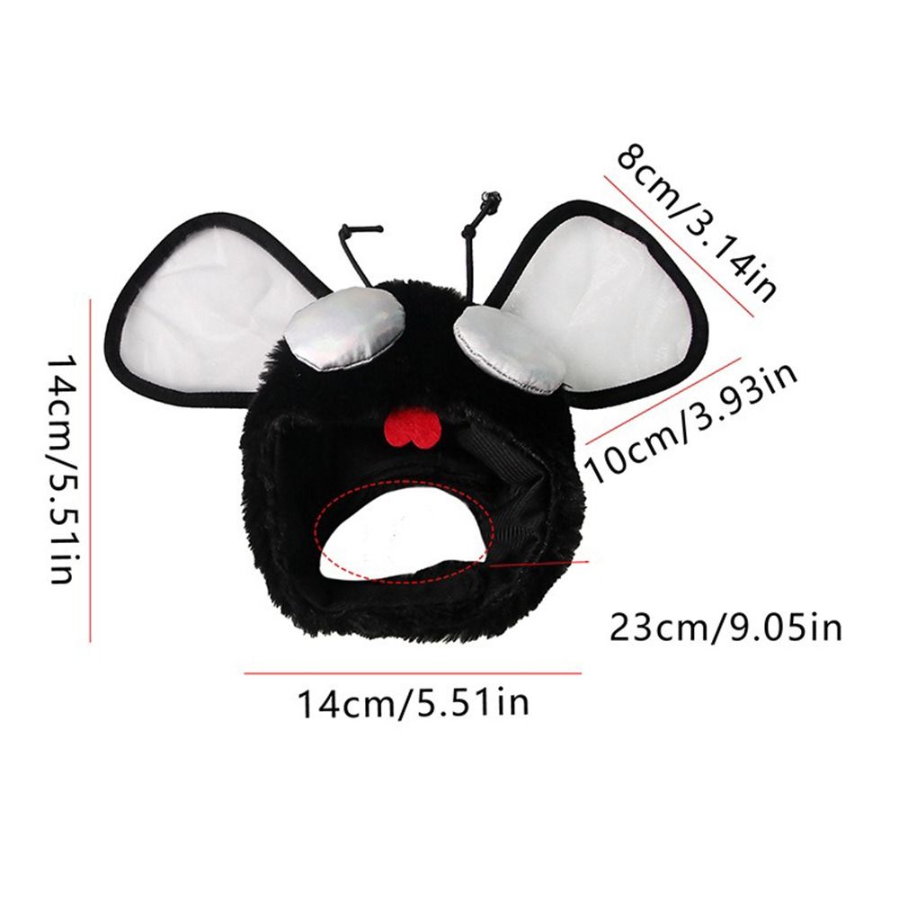 Practical Cute Pet Fly Hat Noise Protection Warm Cat Head Cover Soft ...
