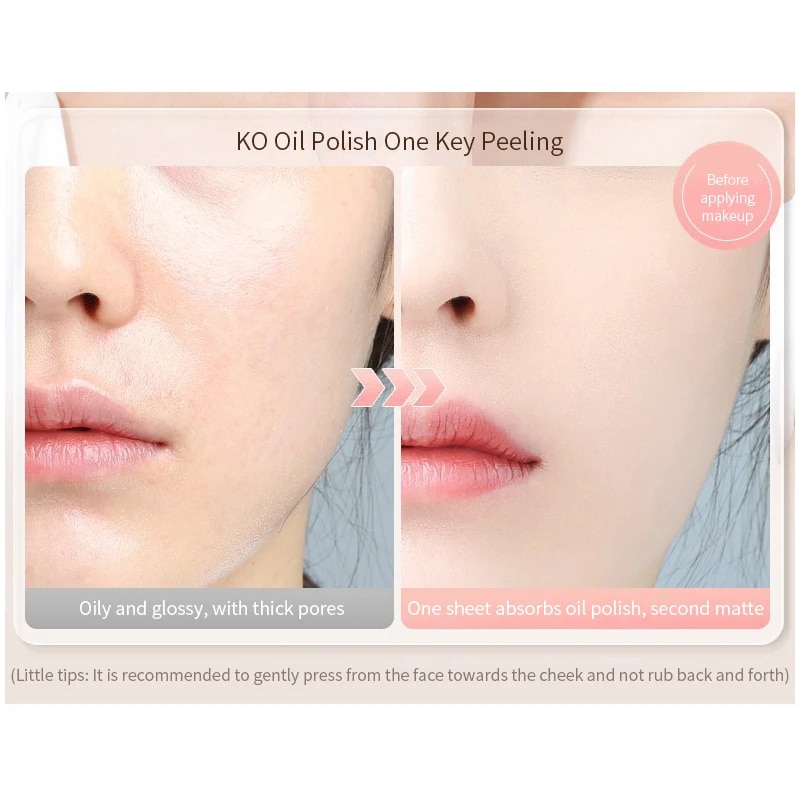 250 Sheets Women Face Oil Absorbing Paper with Mirror Case Makeup ...