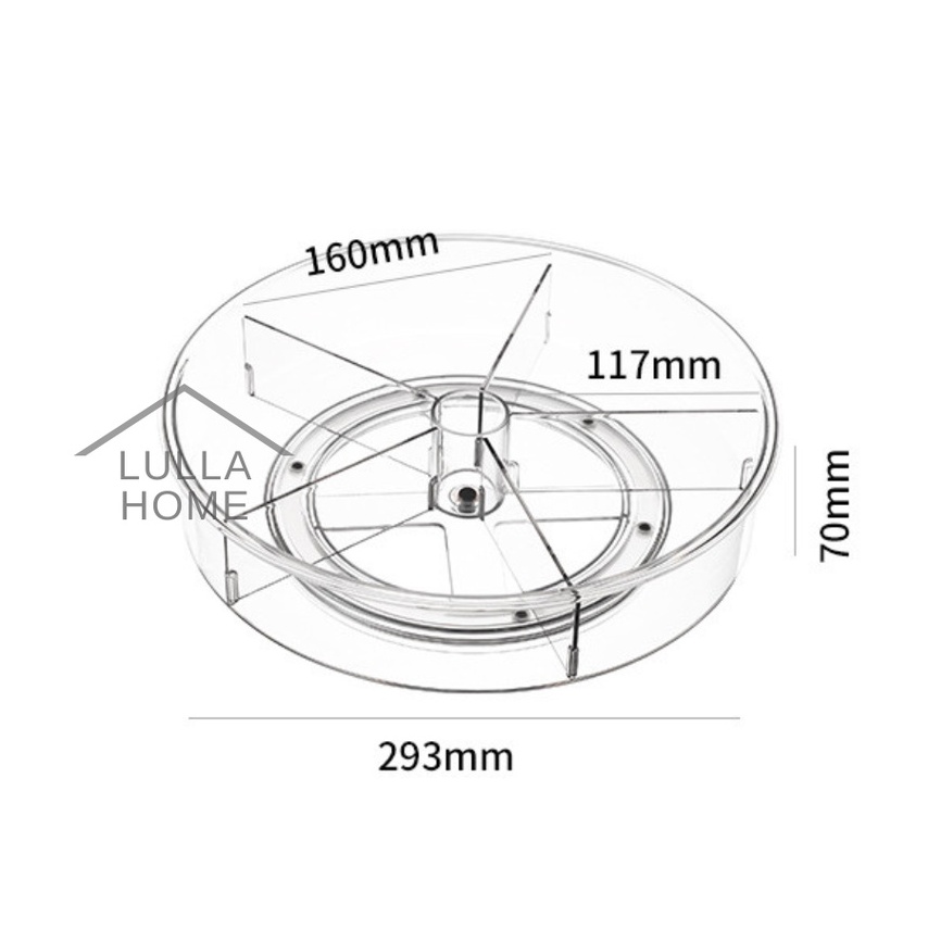 LullaHome Transparent 360 Degree Turnable Rotating Spinning Cabinet ...
