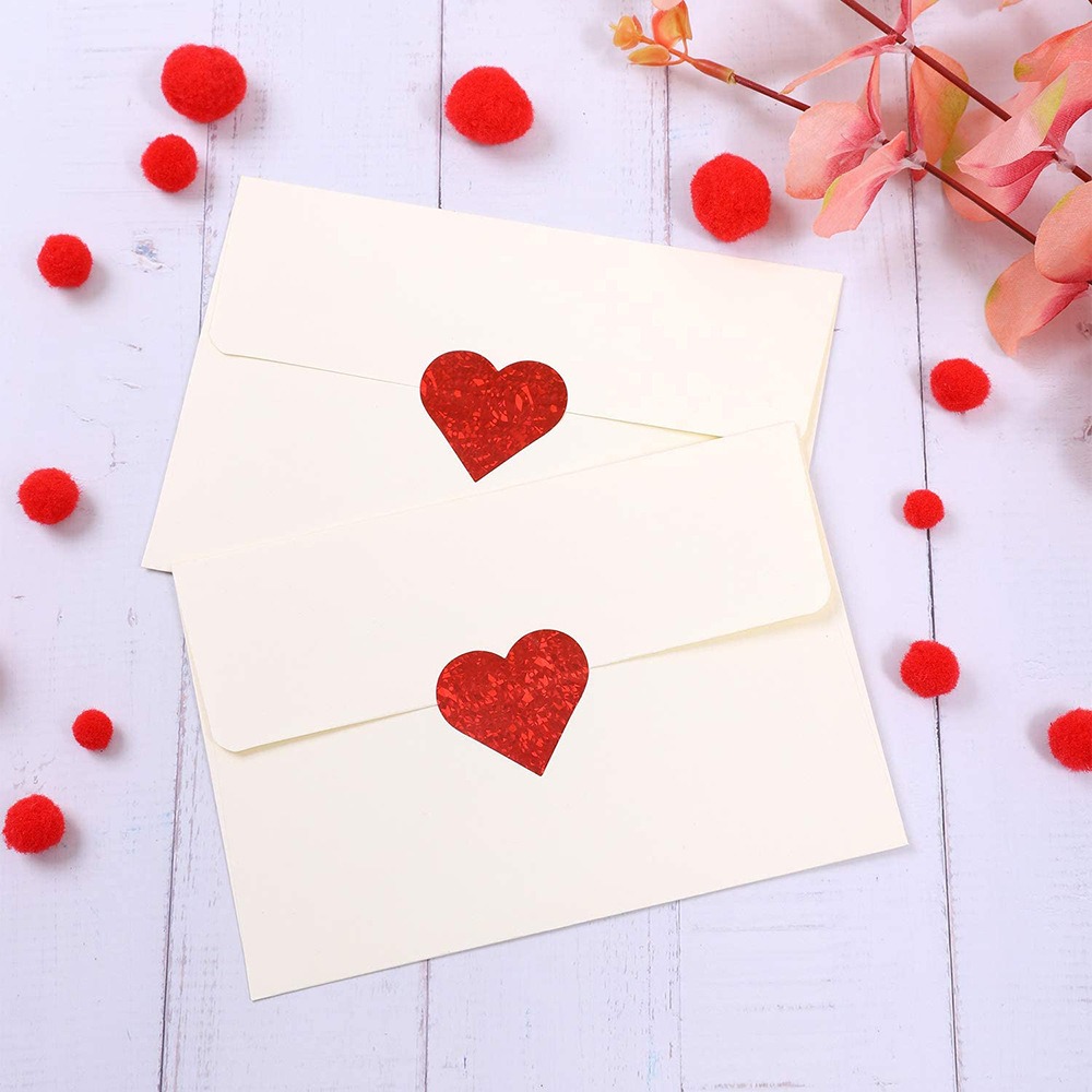Red Love Heart Homemade With Vintage Kraft Labels Diy Personality Fill ...