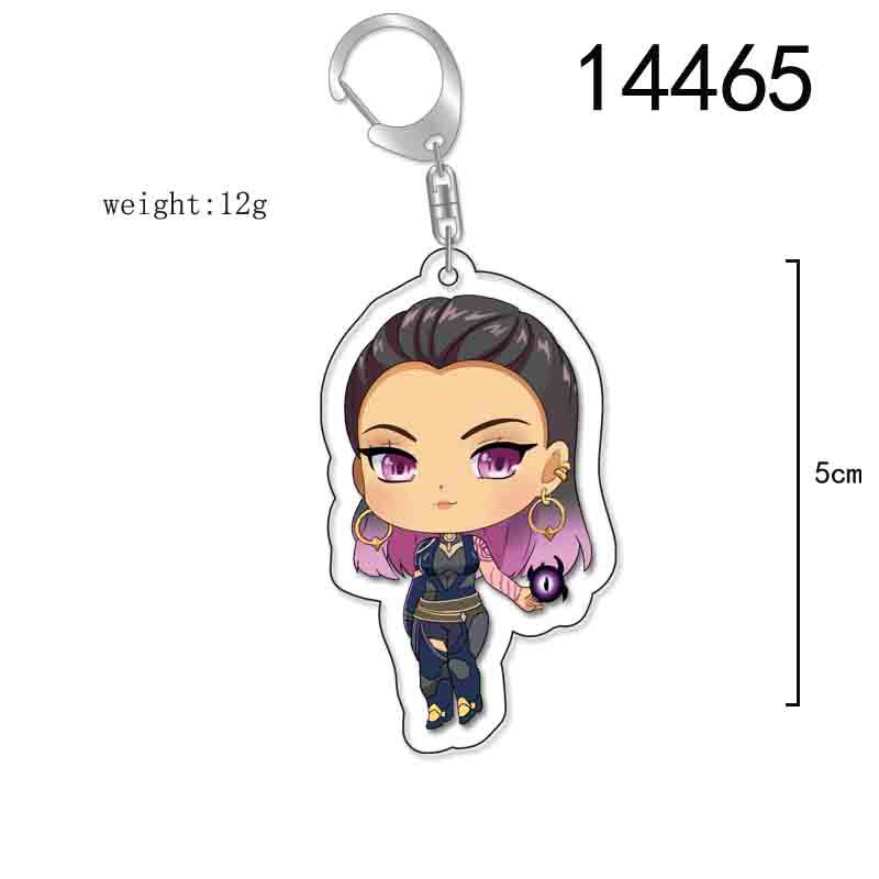 Ellen Game Valorant Keychain Anime Keyring Acrylic Cute Bag Pendant ...