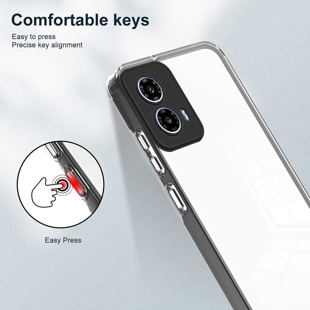 tzmar for Motorola G34 5G Case Frame transparent shell TPU 3 in 1 Back ...