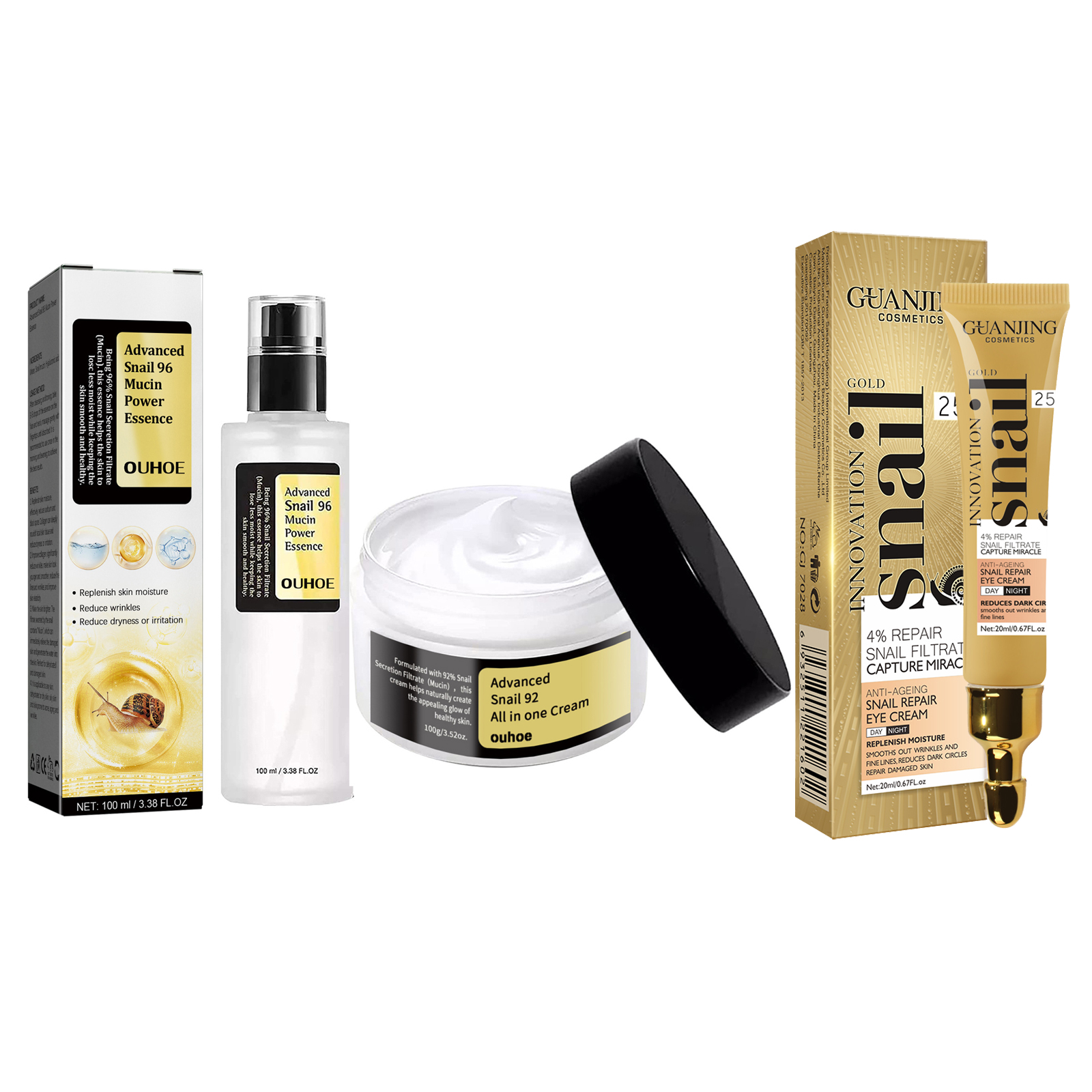 Collagen Snail Mucin 92% Repair Face Cream Repairing Lift Firm Anti ...