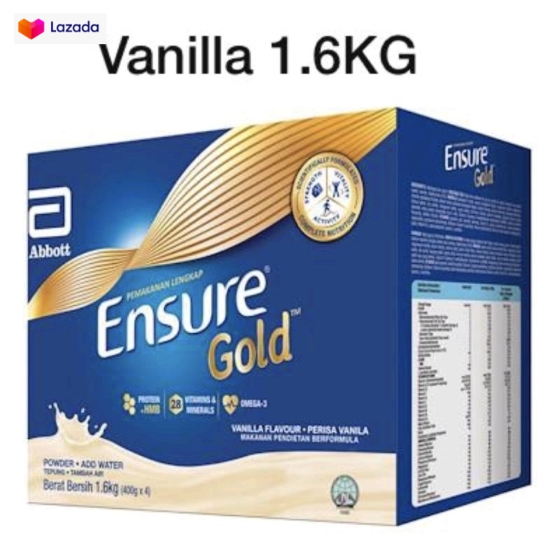 （Ensure 100% authenticity）Ensure Gold Vanilla/Wheat Flavored 850g | Lazada