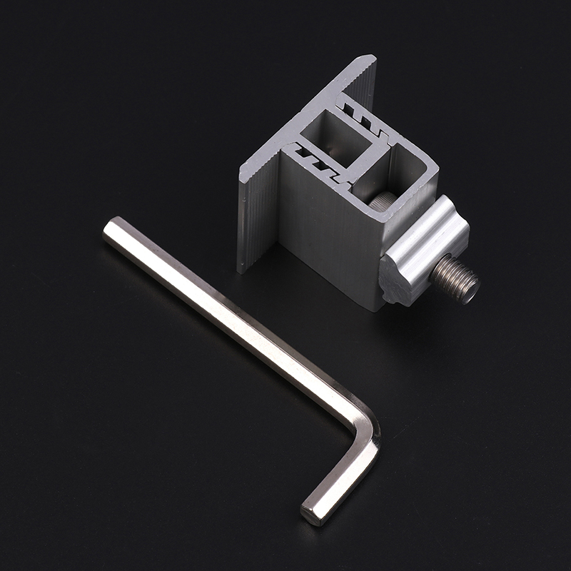 1/4PCS End Clamp Middle Clamp Silver PV Solar System Installation ...