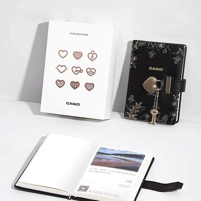 【GlowBound】Retro Diary with Padlock Notebook and Journal A7 Sketchobook ...