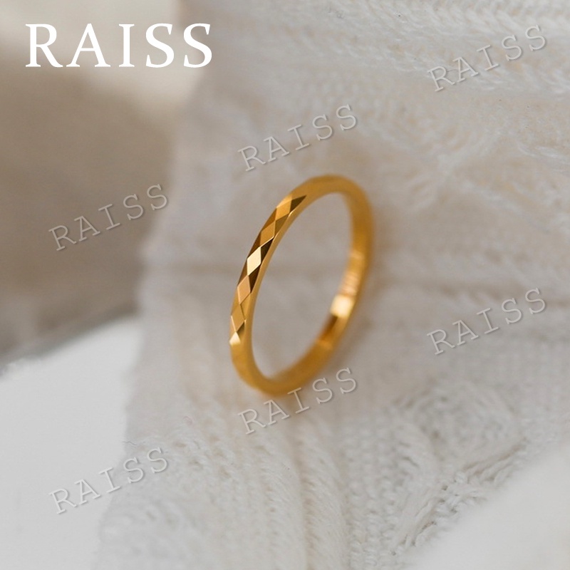 RAISS【Not fade】 Gold Rings Stainless Steel Titanium Steel Rings Various ...