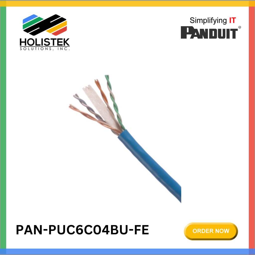 Panduit TX6™ Copper Cable, Cat 6, 24 AWG, UTP, Blue (PUC6C04BU-FE) | Lazada PH