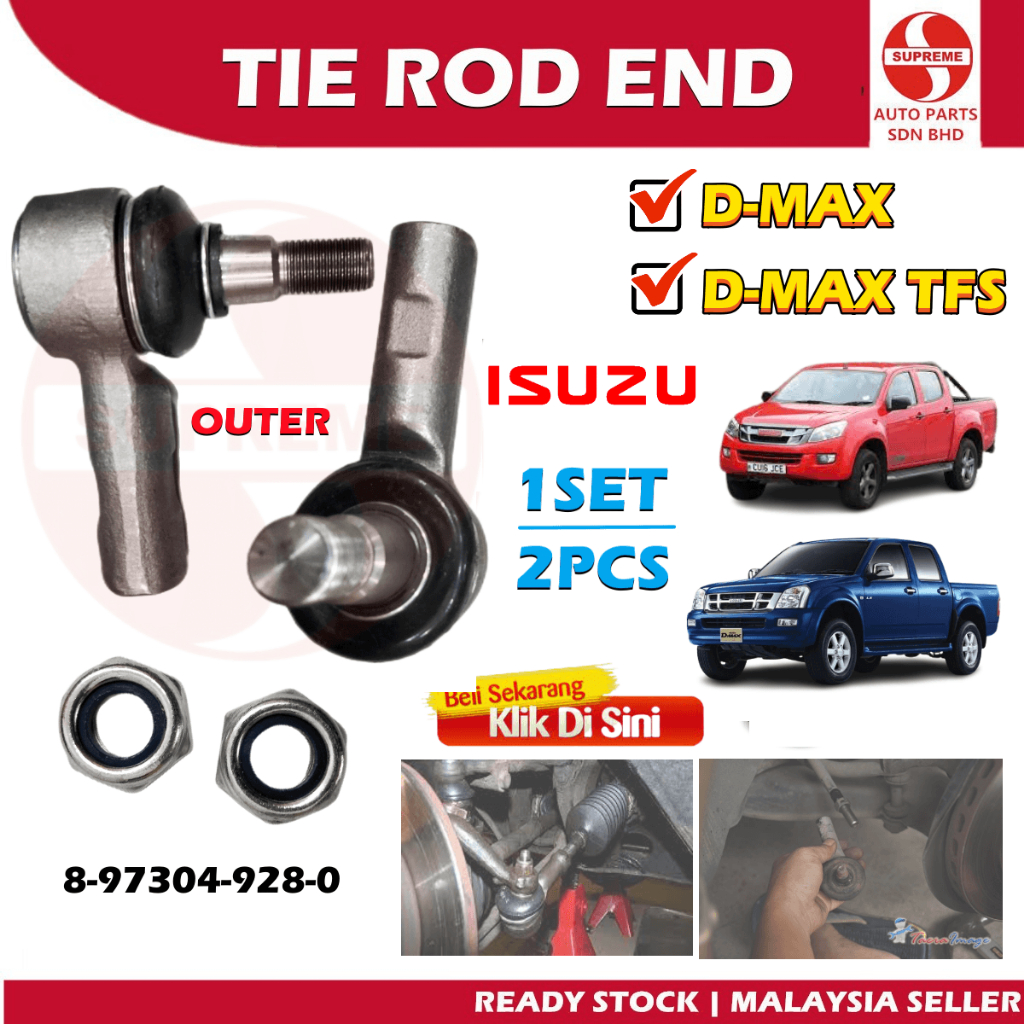 S2U Steering Rack Tie Rod End Outer Inner Isuzu DMAX TFS 8-97304-928-0 ...