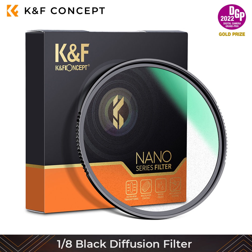K&F CONCEPT 1/8 Black Diffusion Filter Soft Light Lens Fliter Multiple ...