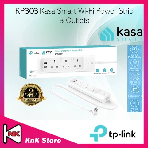 TP-Link KP303 Kasa Smart Wi-Fi Power Strip 3-Outlets | Lazada Singapore