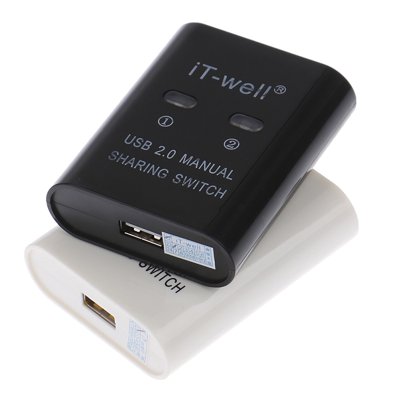 USB Printer Sharing Device 2-Port Manual Kvm Switching Splitter Hub ...