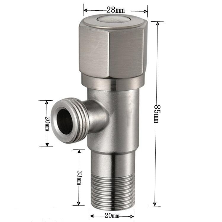 Black、Silver Angle Valve High Quality Stainless Steel 304 Two Way & One ...