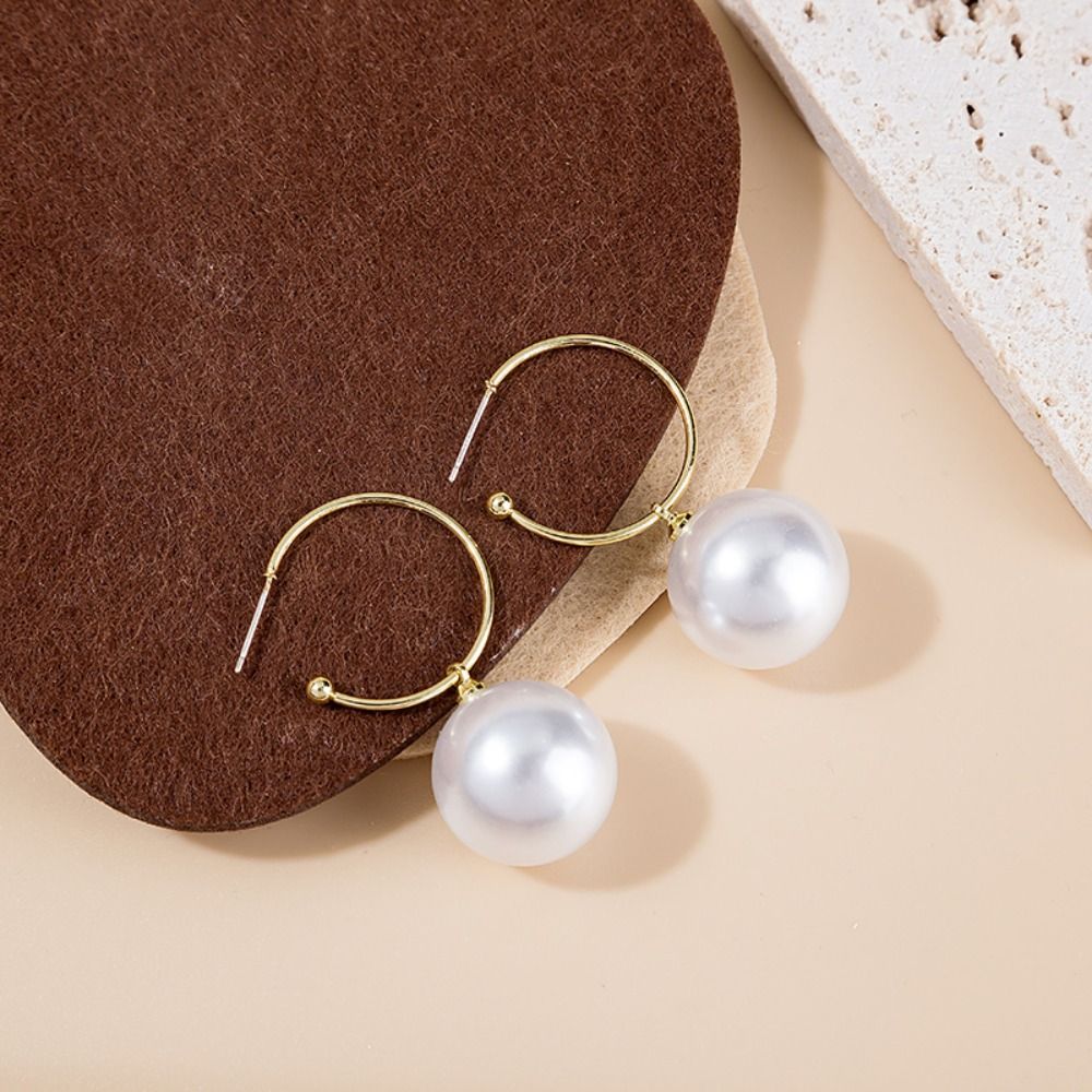 Vintage Fashion Big Ball Stud Earrings Charm Design Elegant Drop Ear ...