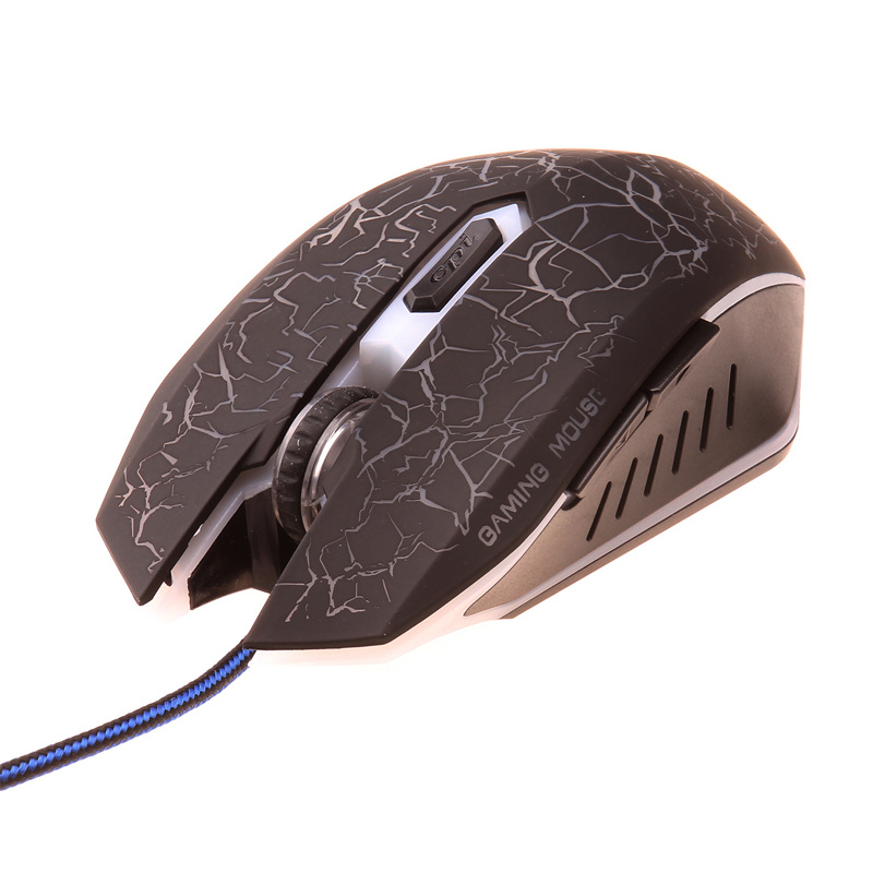 Computer Gaming Mouse Four-speed Light-emitting Photoelectric Mouse USB ...