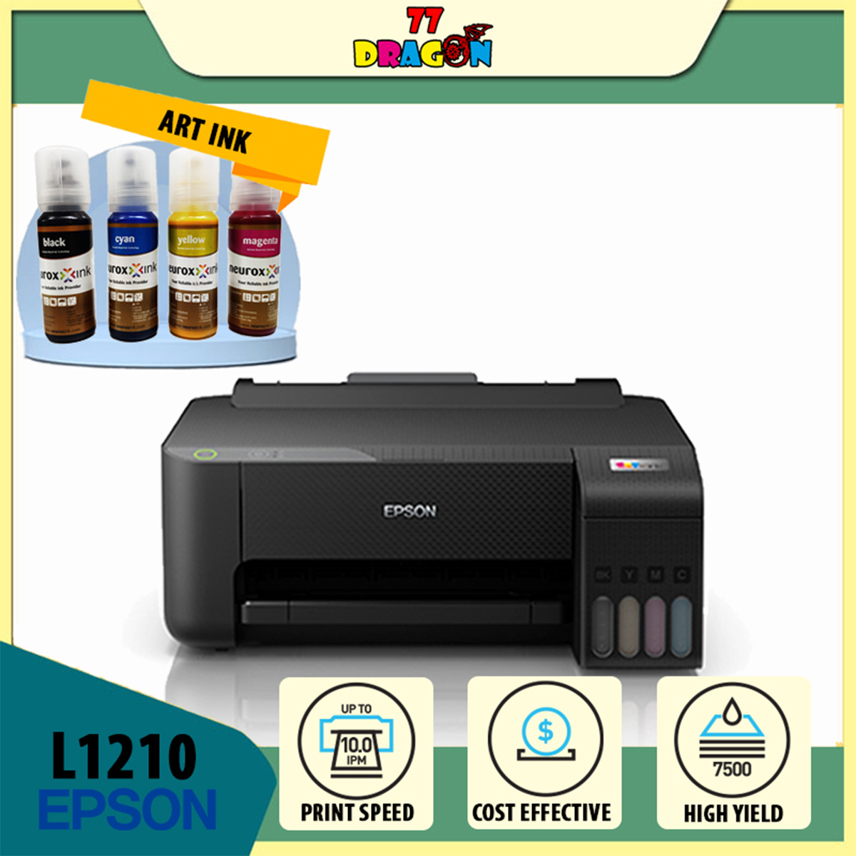 Epson L1210 L-1210 L 1210 Eco-Tank Printer With Art Ink Replacement for ...
