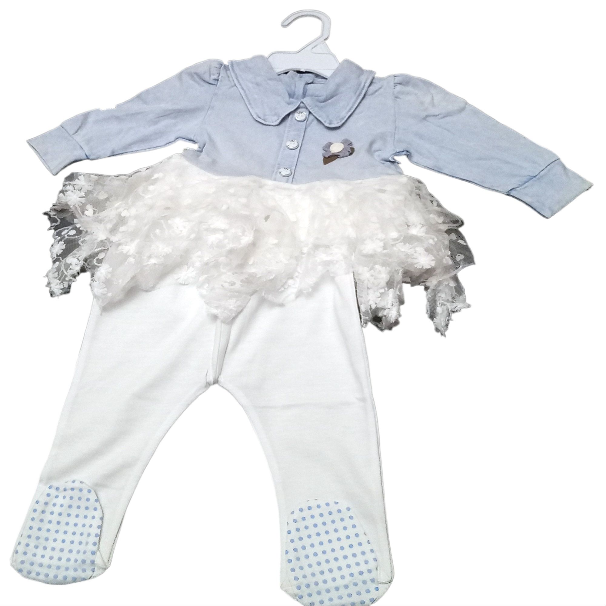 Fancy New Stylish Baby Girl Frock Suit Art # JS - Den.Frock -No.1 - FGCD - 0001 | Daraz.pk