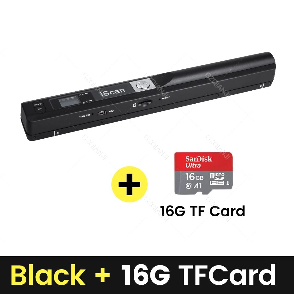 Portable iScan with TF Card 16G-128G Handheld Mobile Document Scanner ...
