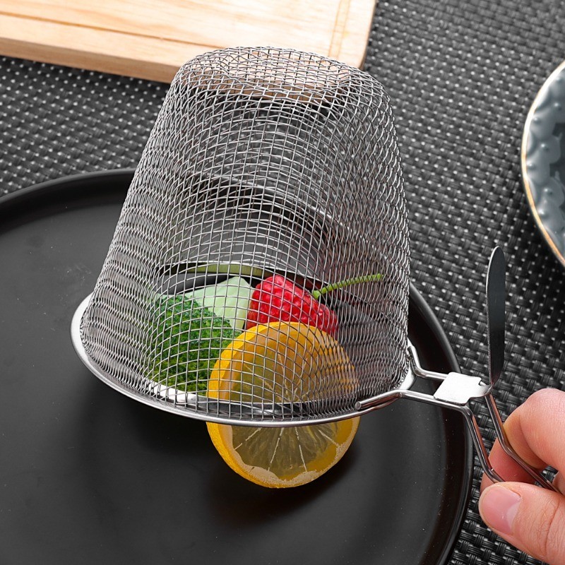 Kitchen Stainless Steel Hanging Fine Wire Mesh Food Strainer Hot Frying ...